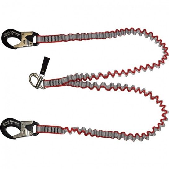 Erreti elastik-livline med 2 alu-kroge og 1 rustfri krog, 2 + 2 meter ...